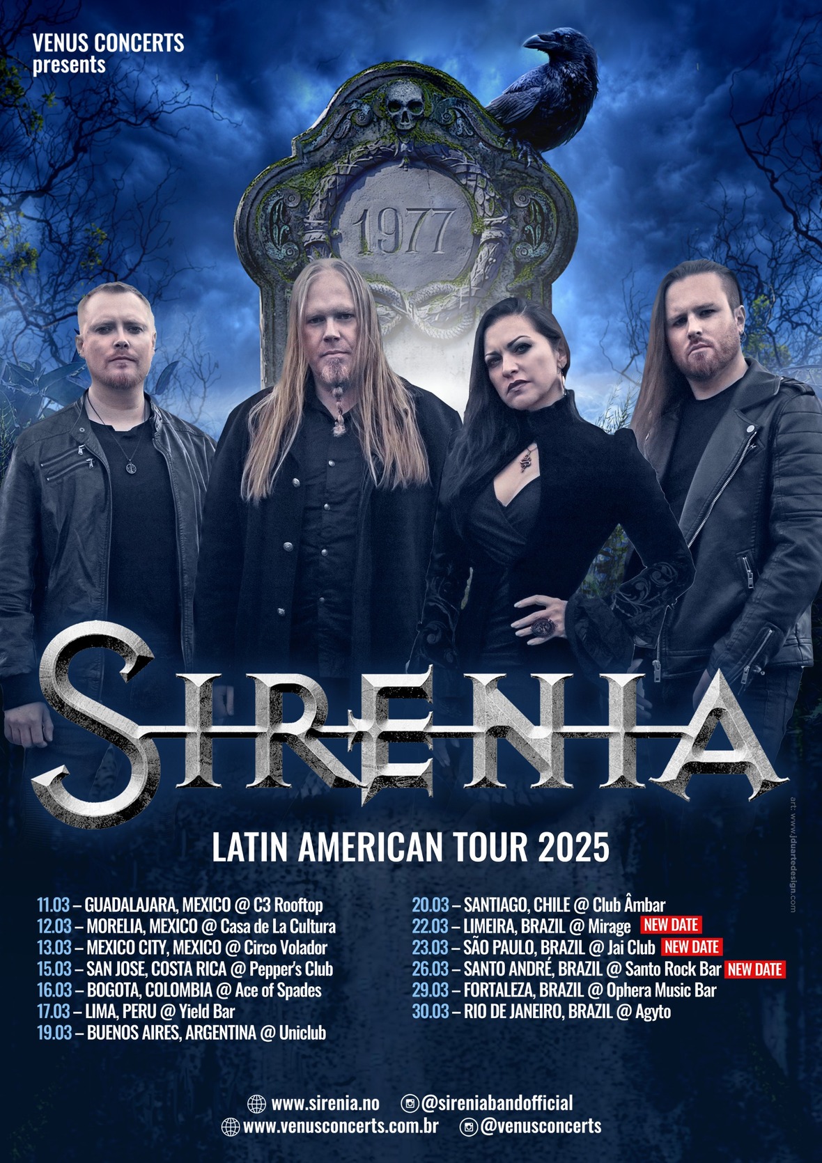 Sirenia mostra seu metal sinfônico norueguês em cinco shows no Brasil ...
